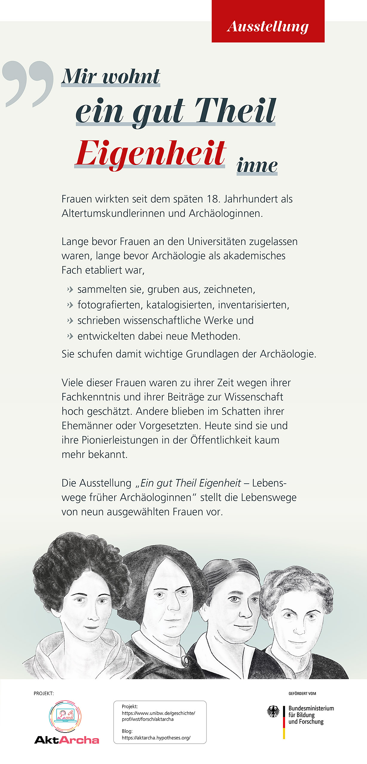 Die Wanderausstellung „‘Ein gut Theil Eigenheit‘ – Lebenswege früher ...