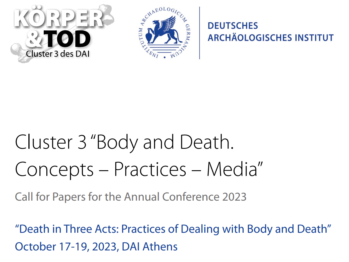 Cluster 3 “Body and Death” – Conference October in Athens – Human ...